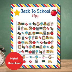 Back to School I Spy Game | Look and Find Game | Back to School Games ...