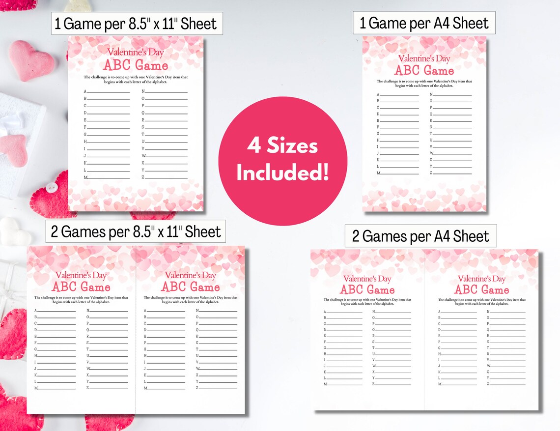 Valentines Day ABC Game, Alphabet Game, Valentines Day Games ...