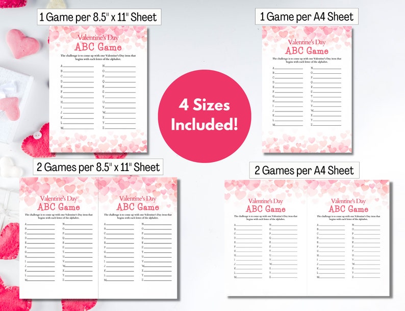 Valentines Day ABC Game, Alphabet Game, Valentines Day Games ...