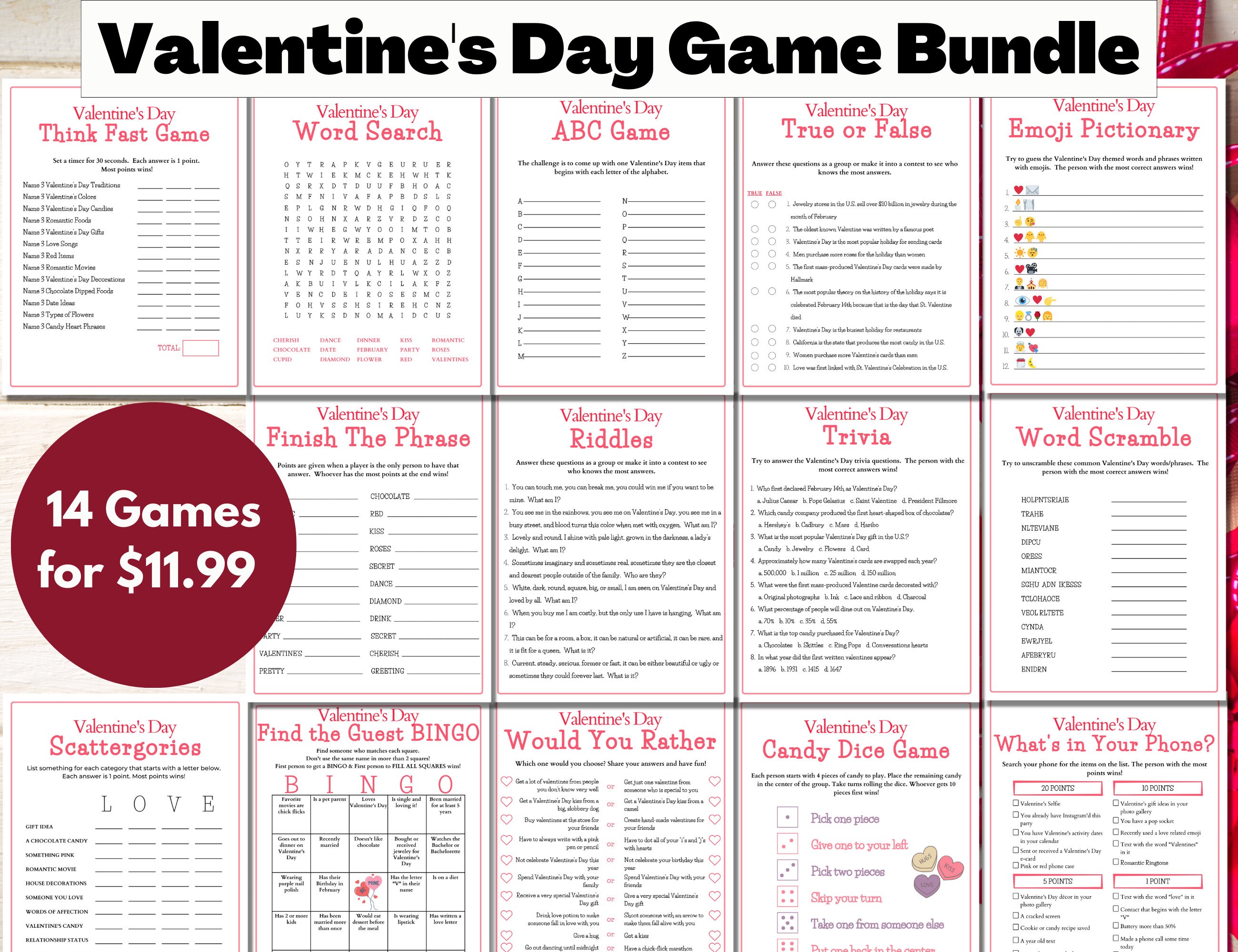Valentines Day What's in Your Phone Game, Ice Breaker Games, Valentines ...