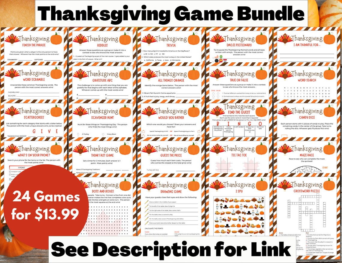 Thanksgiving Scattergories Game Thanksgiving Word Game Thanksgiving ...