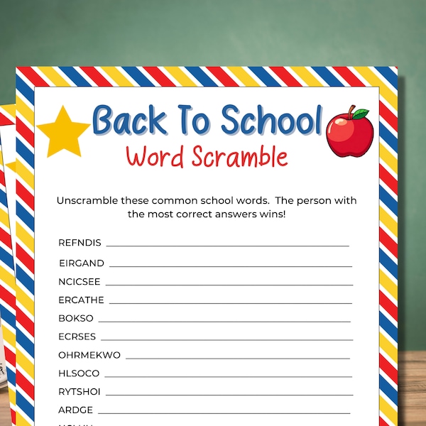 Word Scramble - Etsy