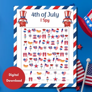 4th of July I Spy Game | Look and Find Game | 4th of July Games | Kids ...