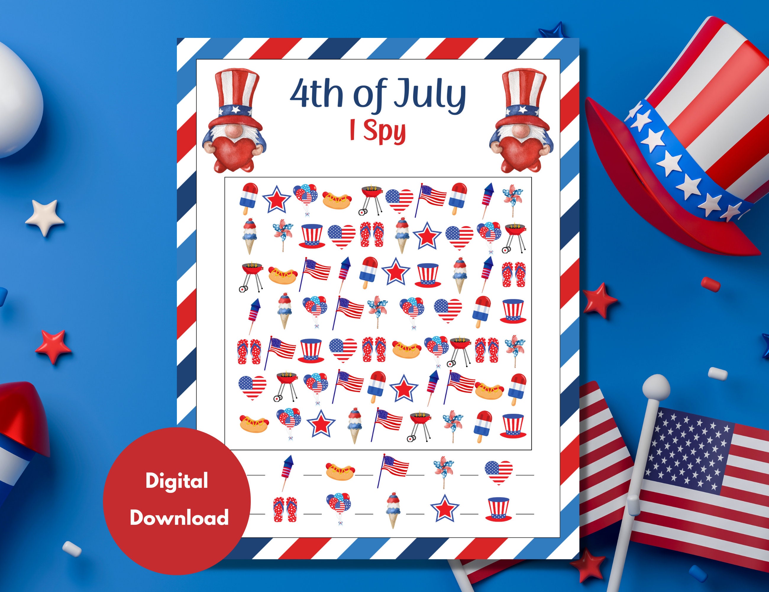 4th of July I Spy Game | Look and Find Game | 4th of July Games | Kids ...