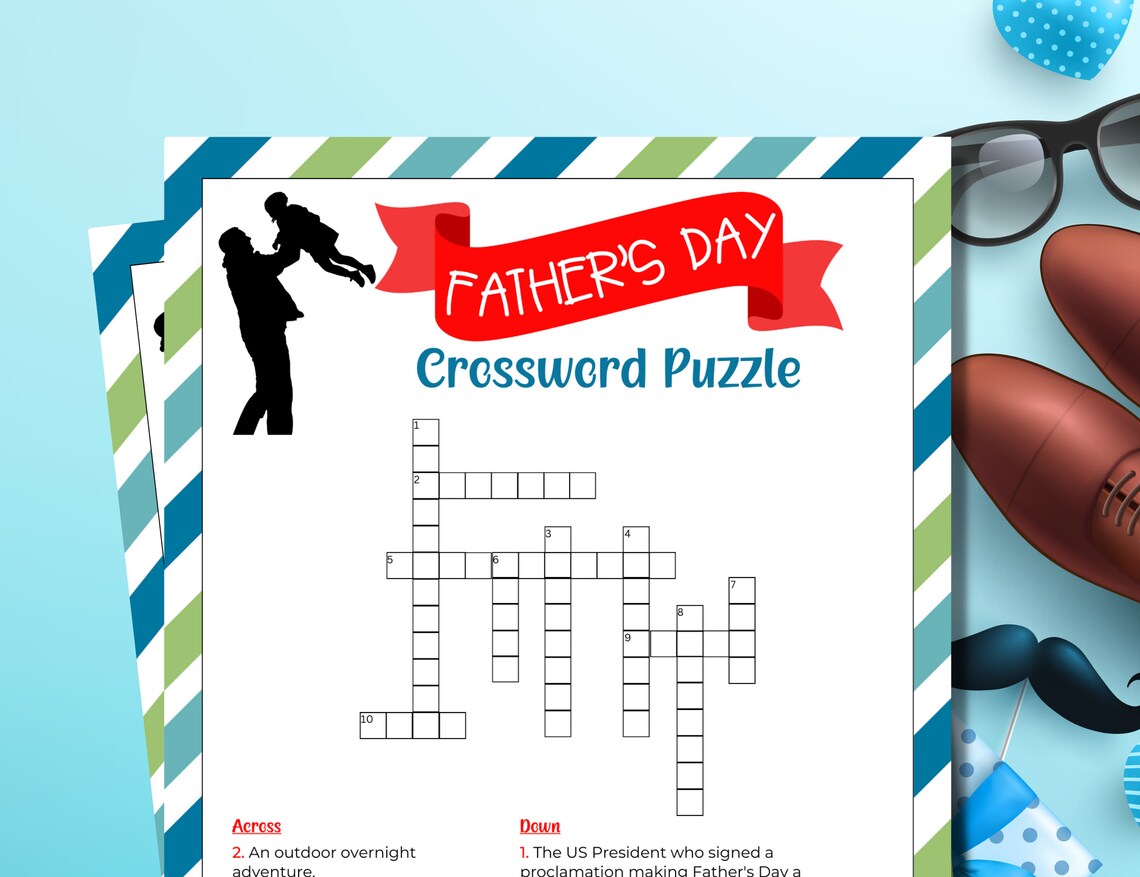 Fathers Day Crossword Puzzle | Fathers Day Word Puzzle | Fathers Day ...