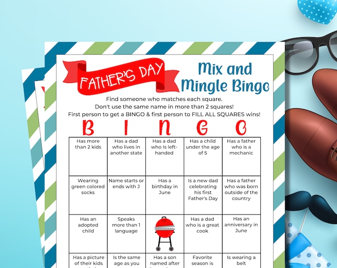 Father’s Day Game, Father’s Day Trivia Game, Party Games, Father’s Day ...