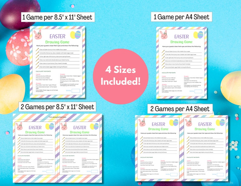 Easter Drawing Game | Easter Kids Game | Printable Easter Games ...