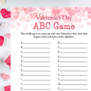 Valentines Day ABC Game, Alphabet Game, Valentines Day Games ...