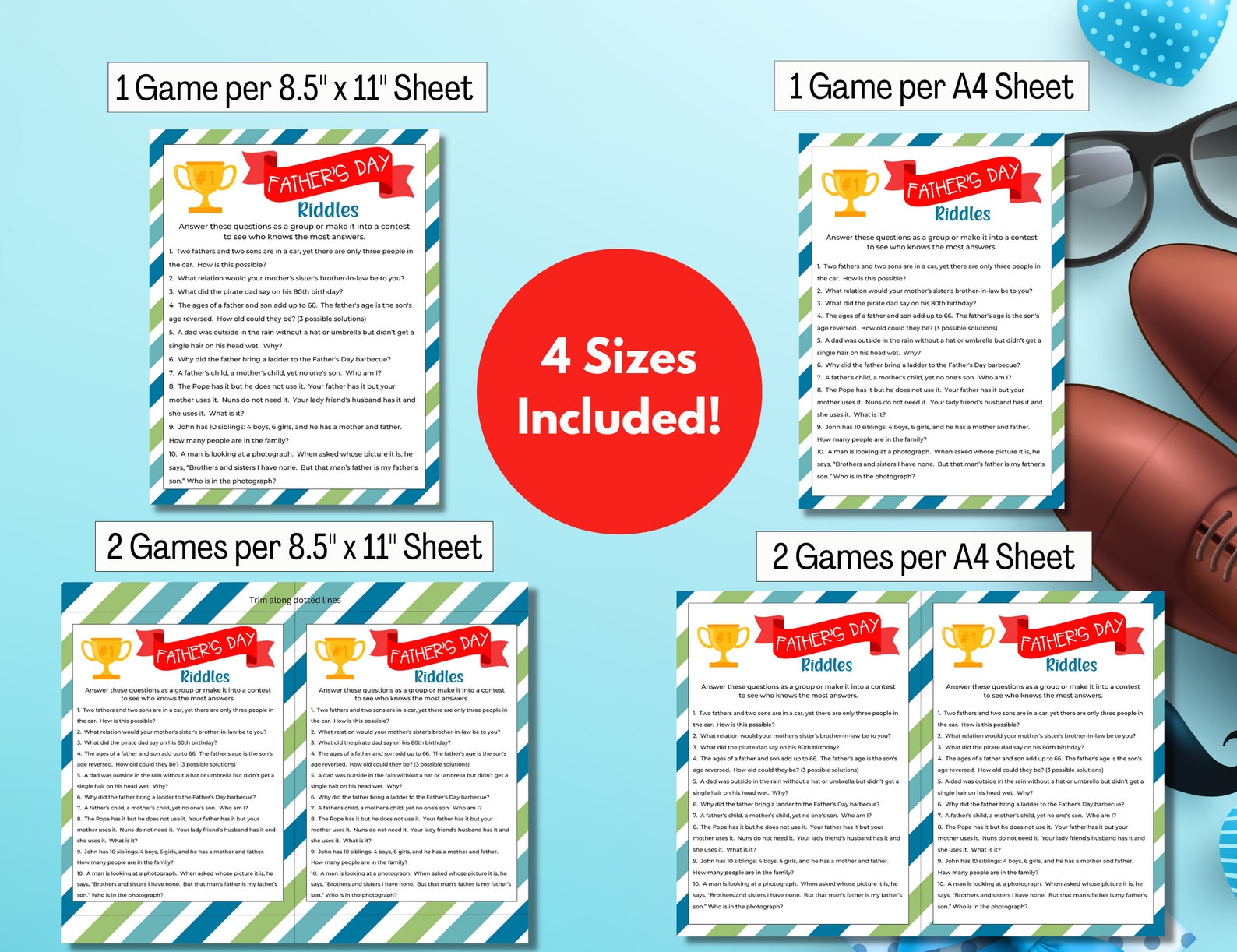 Fathers Day Riddles | Fathers Day Riddle Me This | Fathers Day Games ...