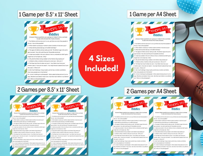 Fathers Day Riddles | Fathers Day Riddle Me This | Fathers Day Games ...