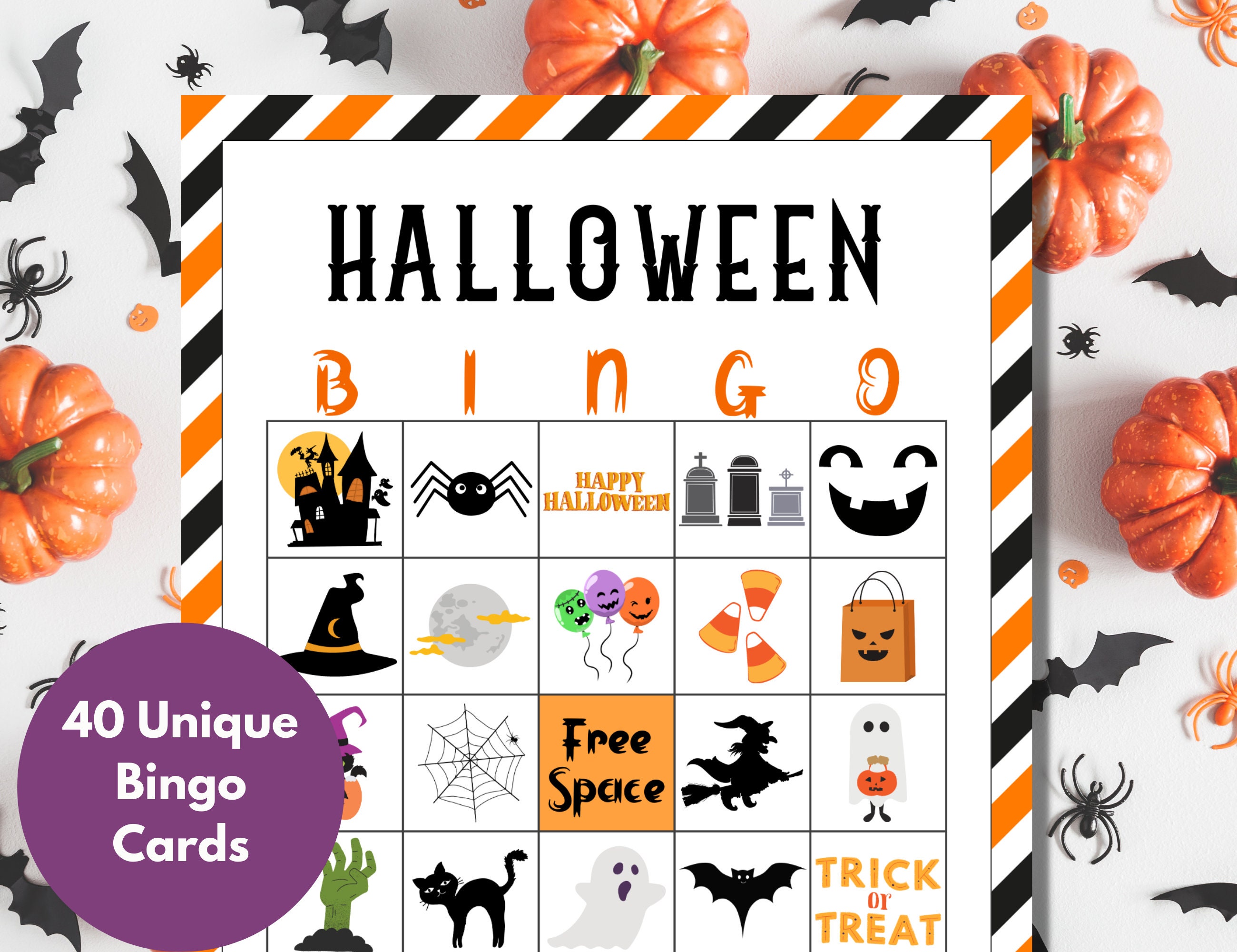Halloween Bingo | Halloween Games | Party Games | Printable Bingo ...