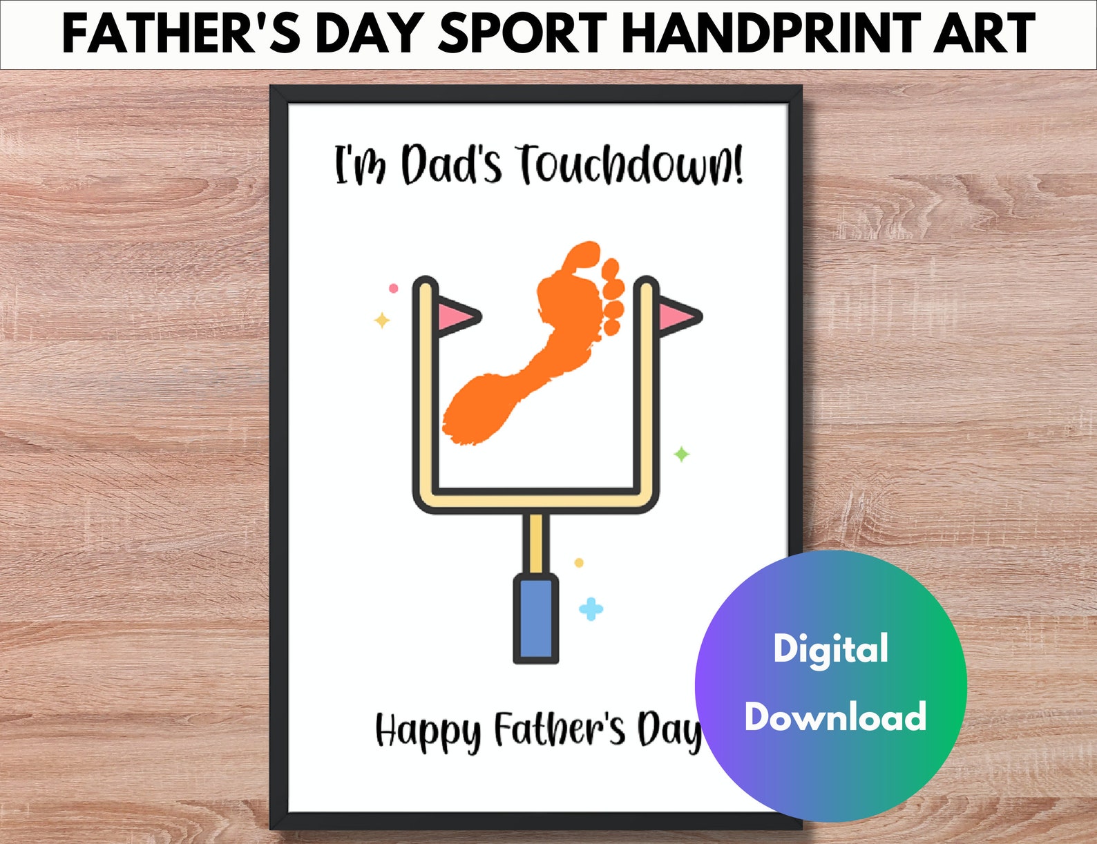 Father's Day Handprint Craft | Father's Day Craft | Father's Day Sport ...
