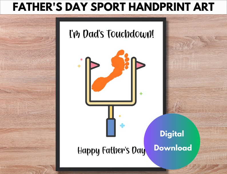 Father's Day Handprint Craft | Father's Day Craft | Father's Day Sport ...