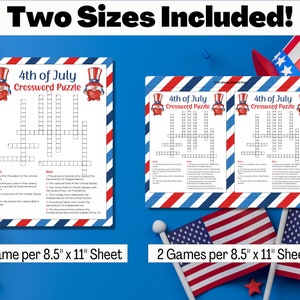 4th of July Crossword Puzzle | 4th of July Word Puzzle | 4th of July ...