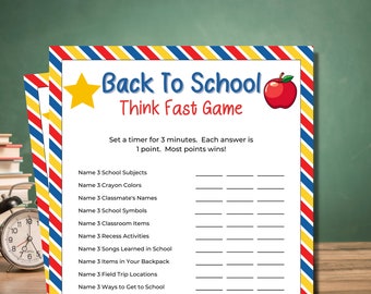 Back to School Trivia Game | Back to School Games | Printable Games ...