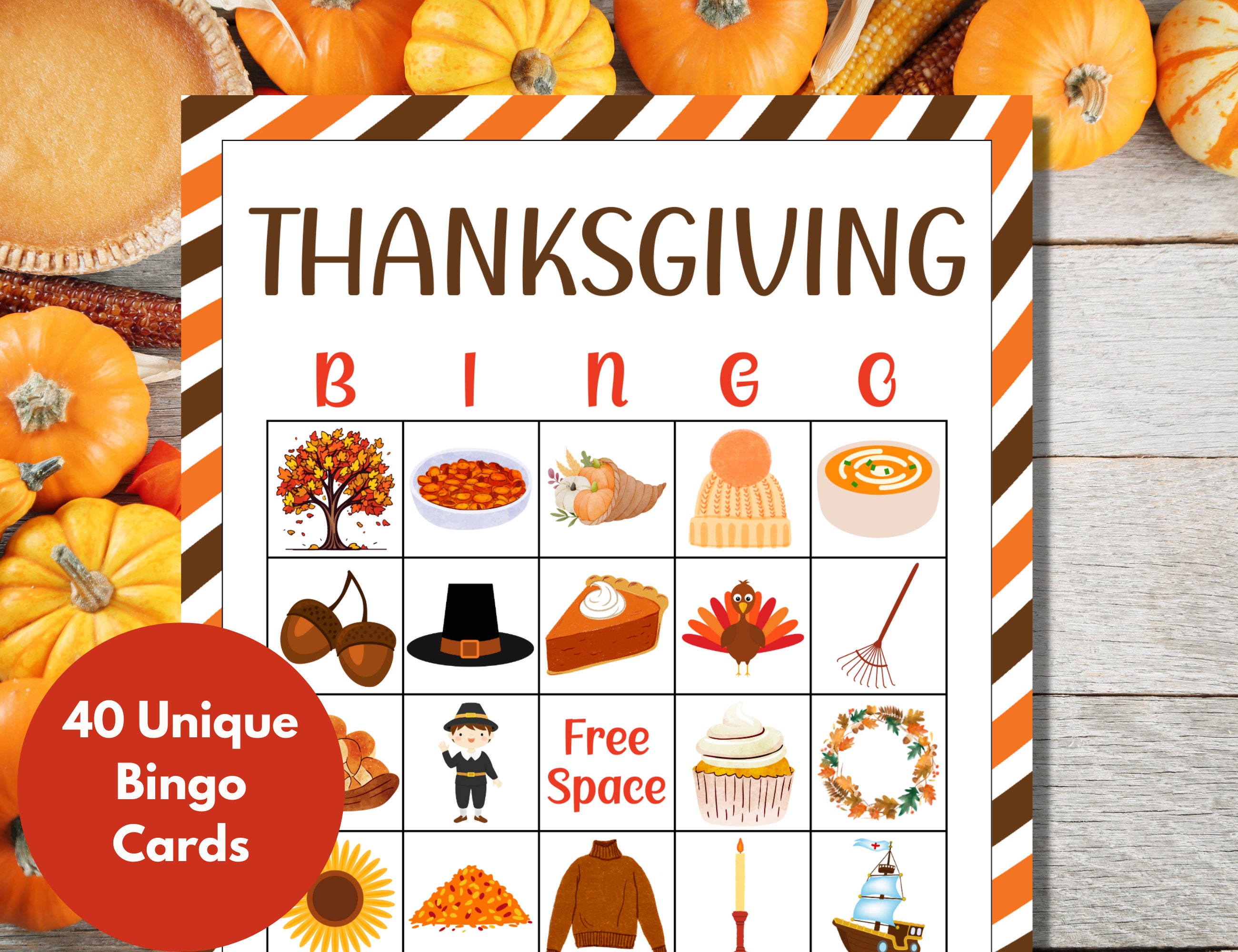 Thanksgiving Bingo | Friendsgiving Bingo | Thanksgiving Games | Family ...