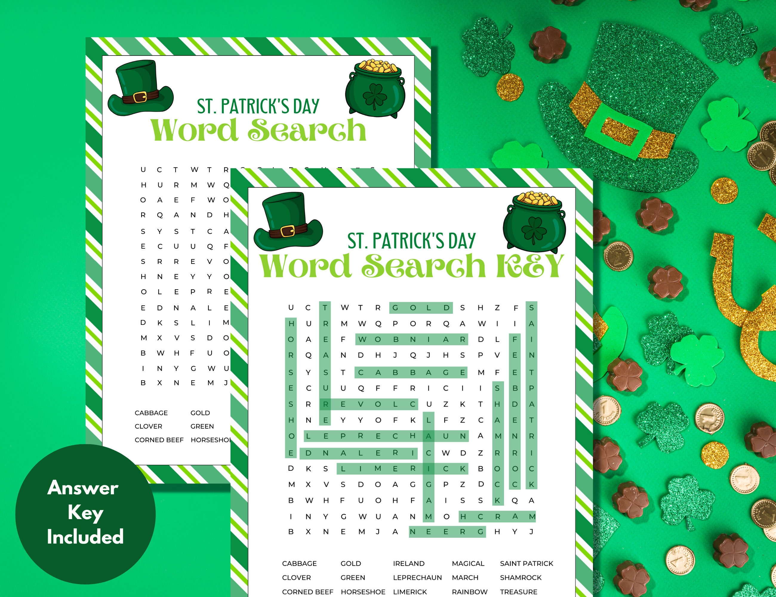 St Patrick's Day Word Search, Word Puzzle, St Patrick's Day Games ...