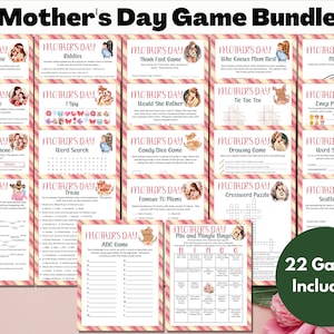 Mothers Day Games | Mothers Day Party Game | Mothers Day Game Bundle ...