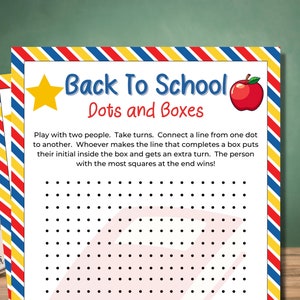 Back to School Dots and Boxes | Kids Game | Back to School Games ...