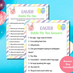 Easter Riddle Me This Game | Easter Riddle Game | Easter Games | Party ...