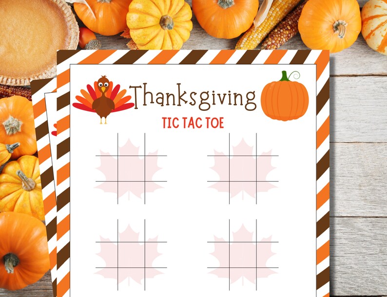 Thanksgiving Tic Tac Toe Game | Kids Games | Thanksgiving Games ...