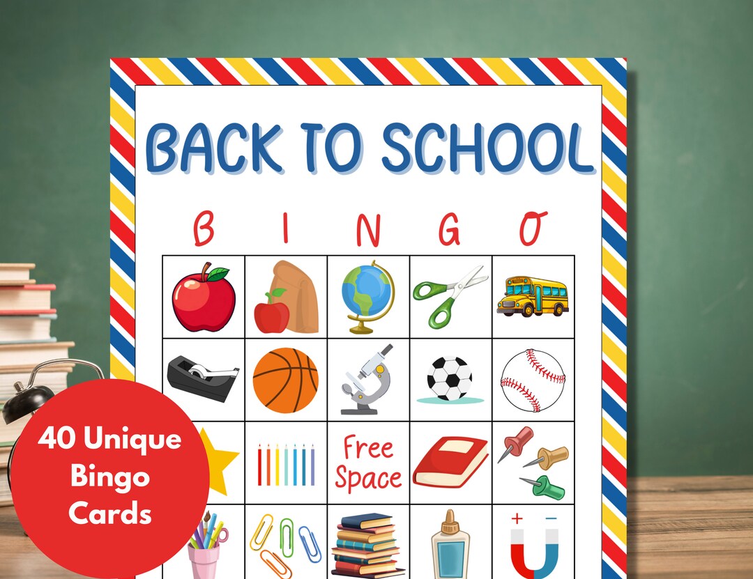 Back to School Bingo | Back to School Games | Family Games | Printable ...