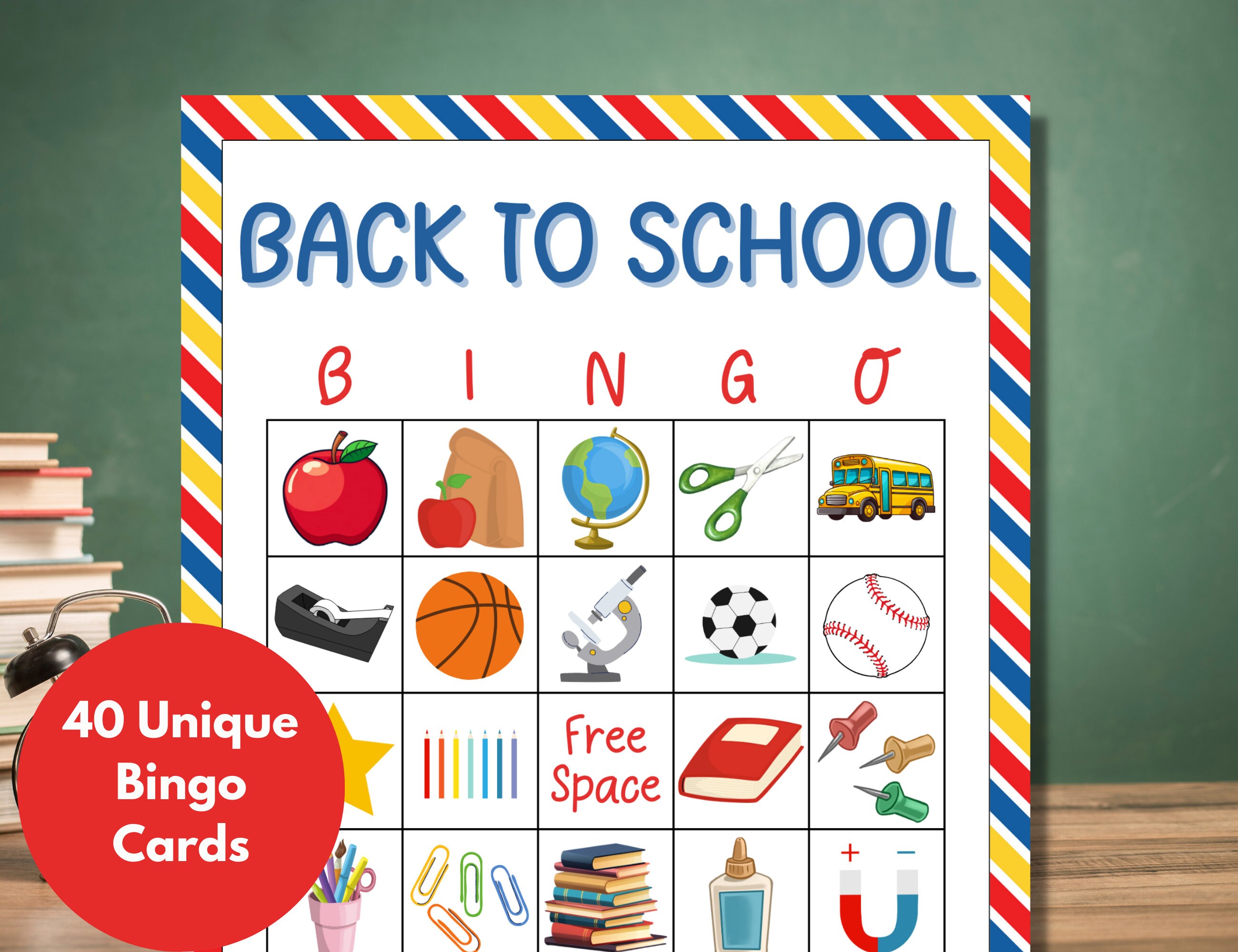 Back to School Bingo | Back to School Games | Family Games | Printable ...