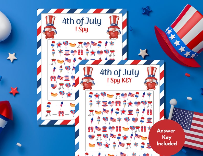 4th of July I Spy Game | Look and Find Game | 4th of July Games | Kids ...