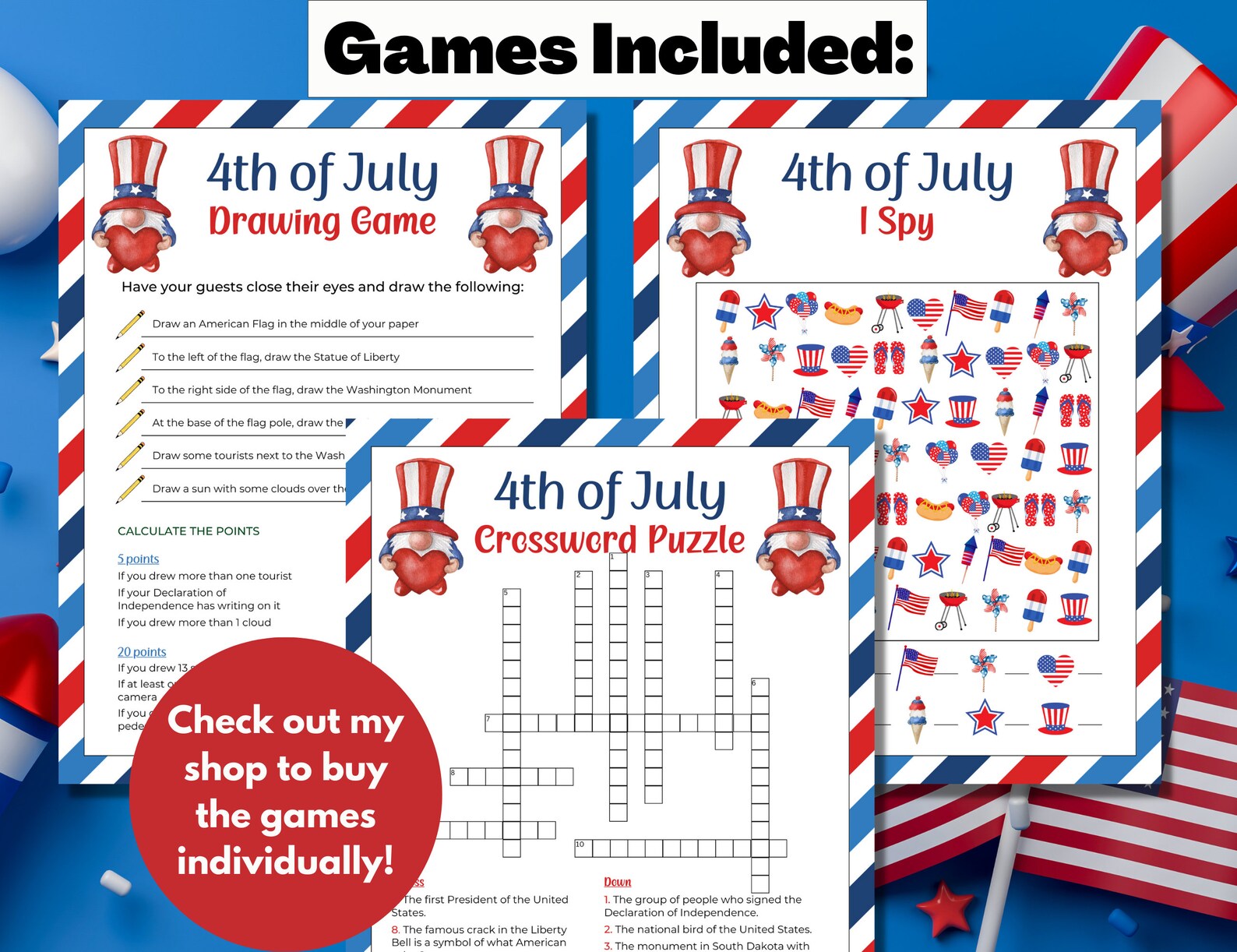 4th of July Games | Fourth of July | 4th of July Game Bundle | Family ...