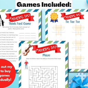 Fathers Day Games | Fathers Day Party Game | Fathers Day Game Bundle ...