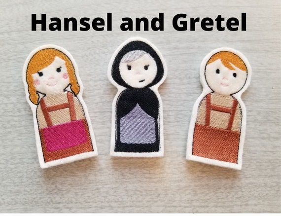 Hansel and Gretel Embroidered Felt Finger Puppets Storybook - Etsy