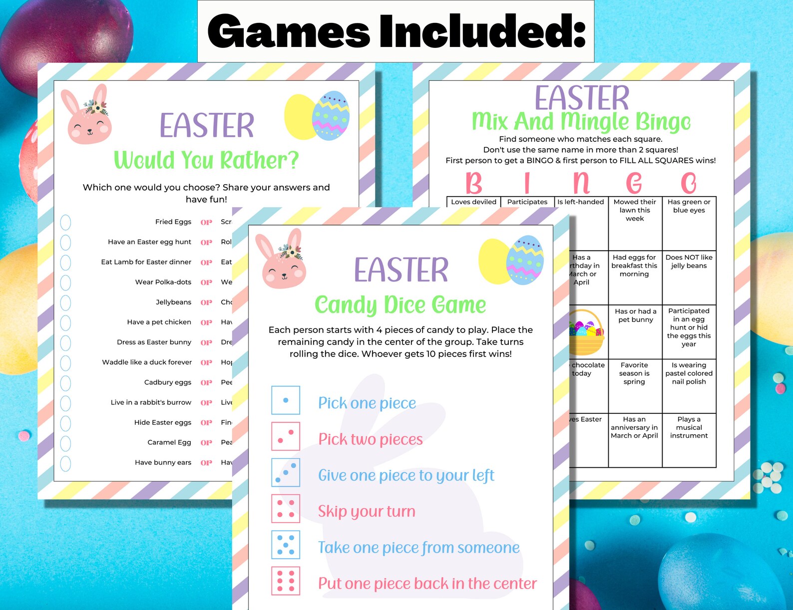 Easter Game Bundle | Easter Activities | Easter Games | Printable Games ...