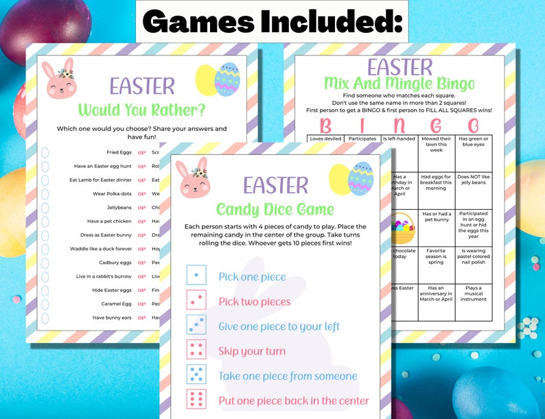 Easter Game Bundle | Easter Activities | Easter Games | Printable Games ...