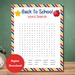 Back to School Word Search | Back to School Word Puzzle | Icebreaker ...