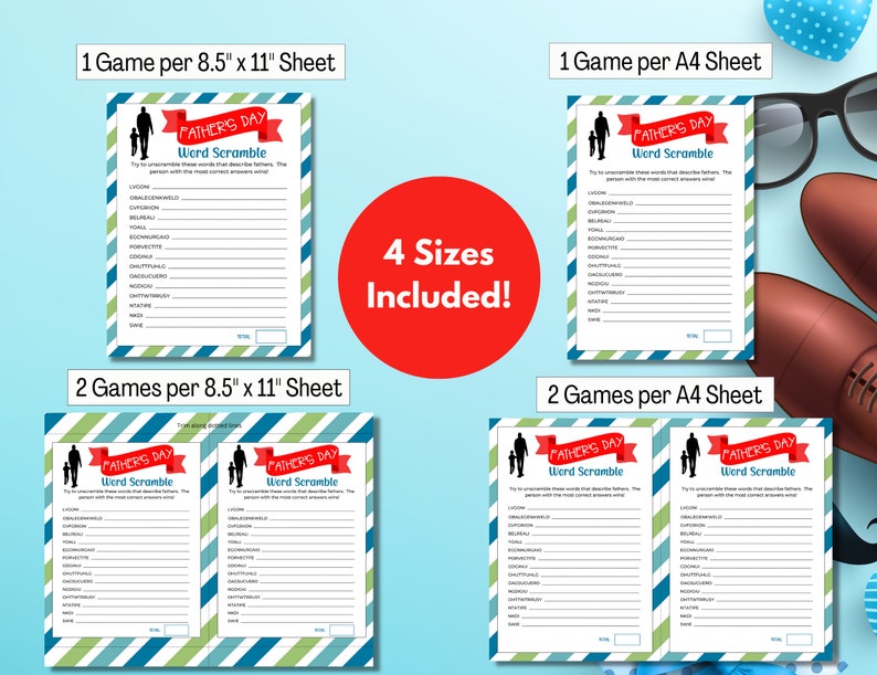 Fathers Day Word Scramble Game | Fathers Day Unscramble Game | Fathers ...