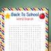 Back to School Word Search | Back to School Word Puzzle | Icebreaker ...