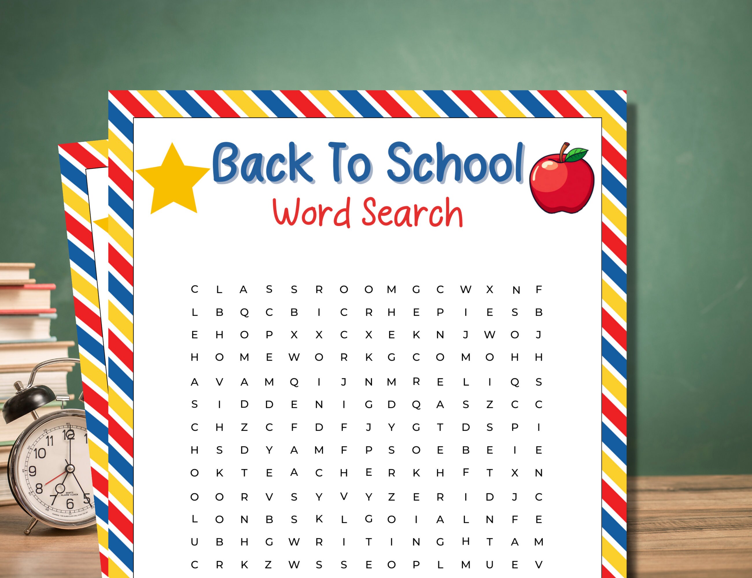 Back to School Word Search | Back to School Word Puzzle | Icebreaker ...