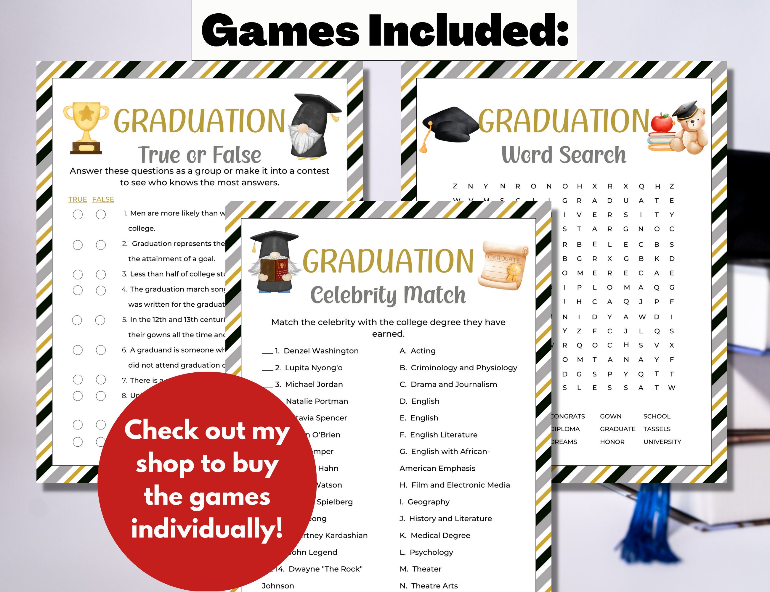 2024 Graduation Games | Graduation Party | College Graduation | High ...