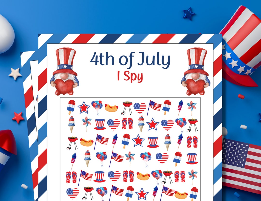 4th of July I Spy Game | Look and Find Game | 4th of July Games | Kids ...