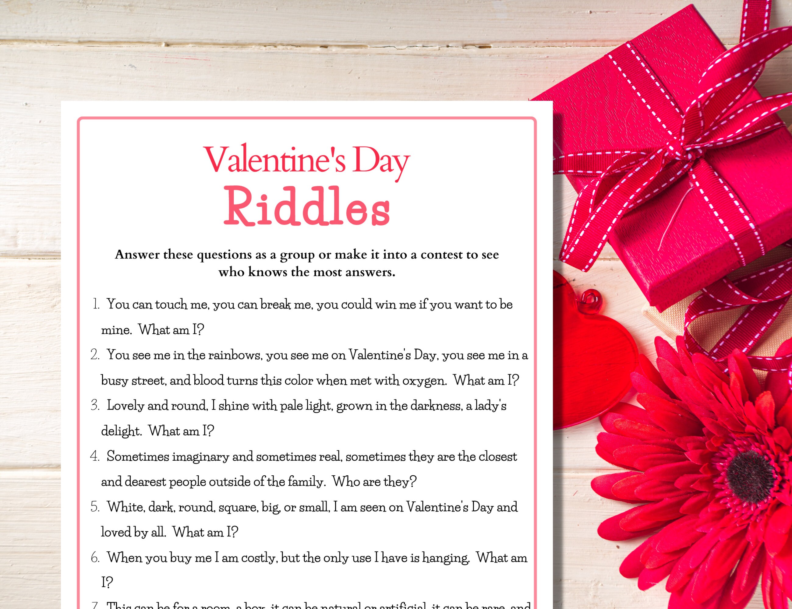 Valentines Day Riddle Game, Valentines Day Trivia Game, Valentines Day ... Valentines Day Riddle Game, Valentines Day Trivia Game, Valentines Day ...