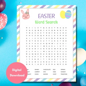 Easter Word Search | Word Puzzle | Easter Games | Party Game | Easter ...