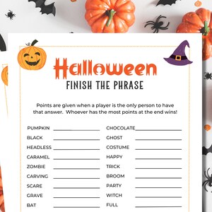 Halloween Finish the Phrase | Fill in the Blank | Halloween Games ...