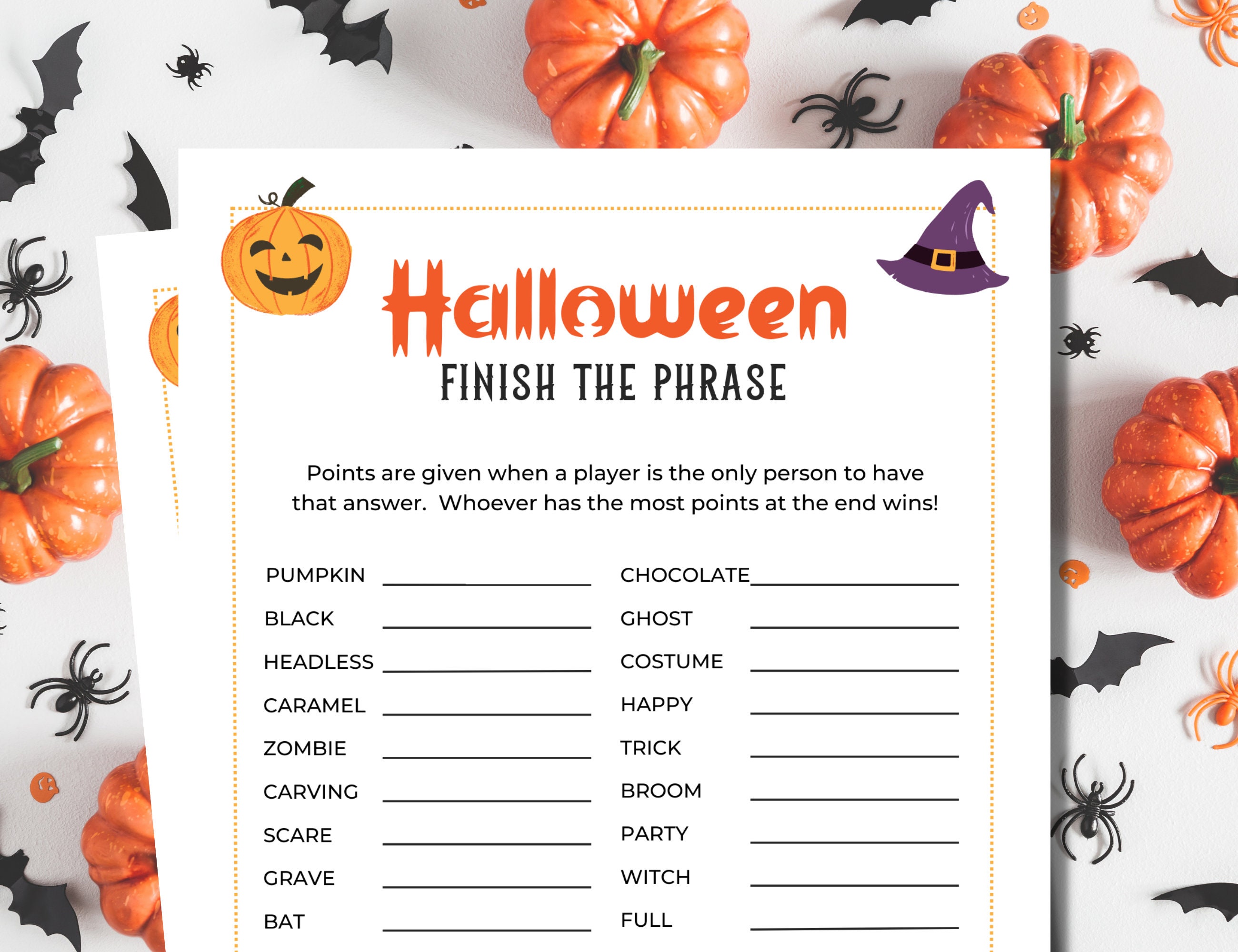 Halloween Finish the Phrase | Fill in the Blank | Halloween Games ...