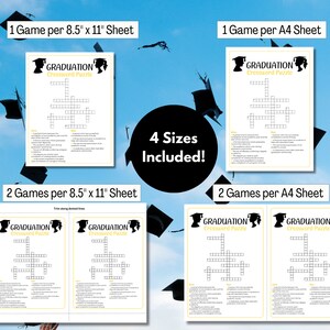 Graduation Crossword Puzzle Graduation Word Puzzle 2024 Graduation ...