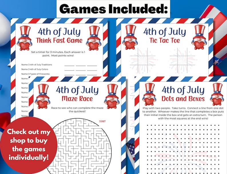 4th of July Games | Fourth of July | 4th of July Game Bundle | Family ...