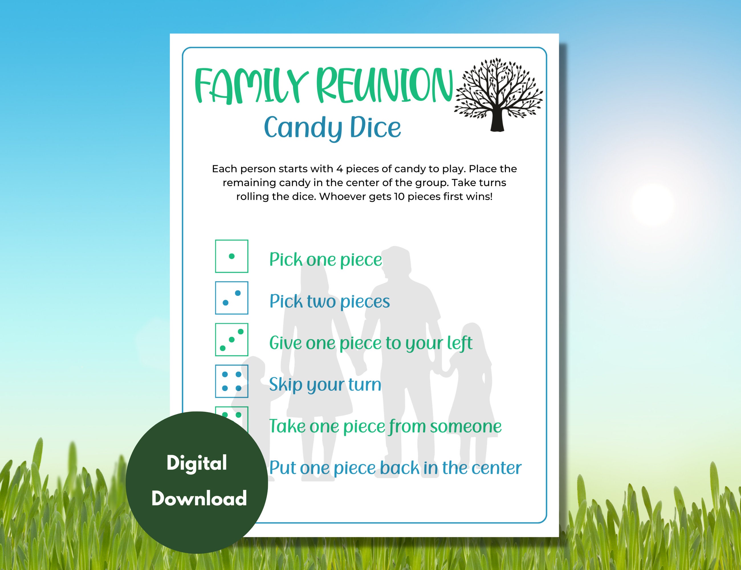 Family Reunion Candy Dice | Kids Game | Family Reunion Games | Family ...