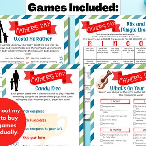 Fathers Day Games | Fathers Day Party Game | Fathers Day Game Bundle ...
