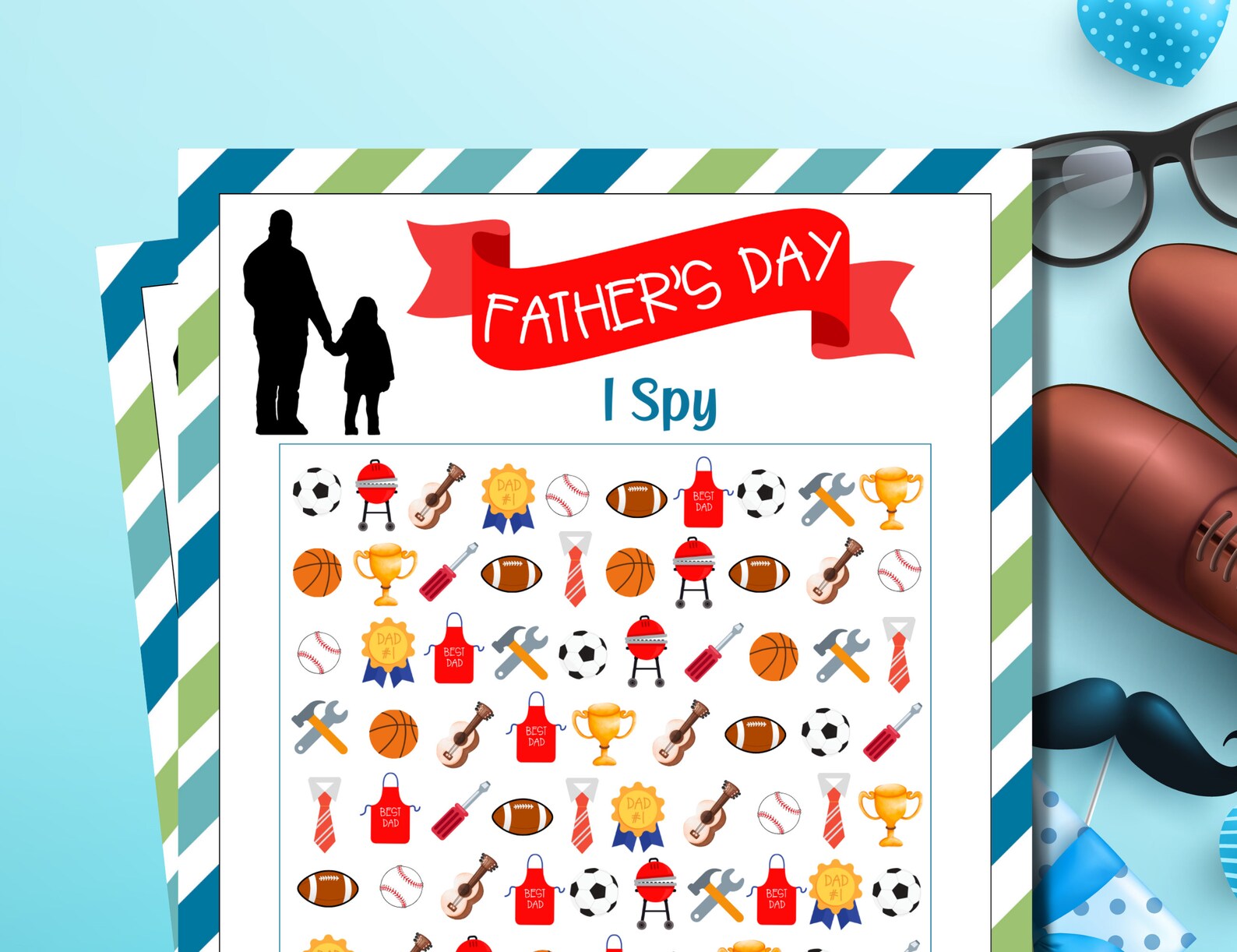 Fathers Day I Spy Game | Look and Find Game | Fathers Day Games | Kids ...