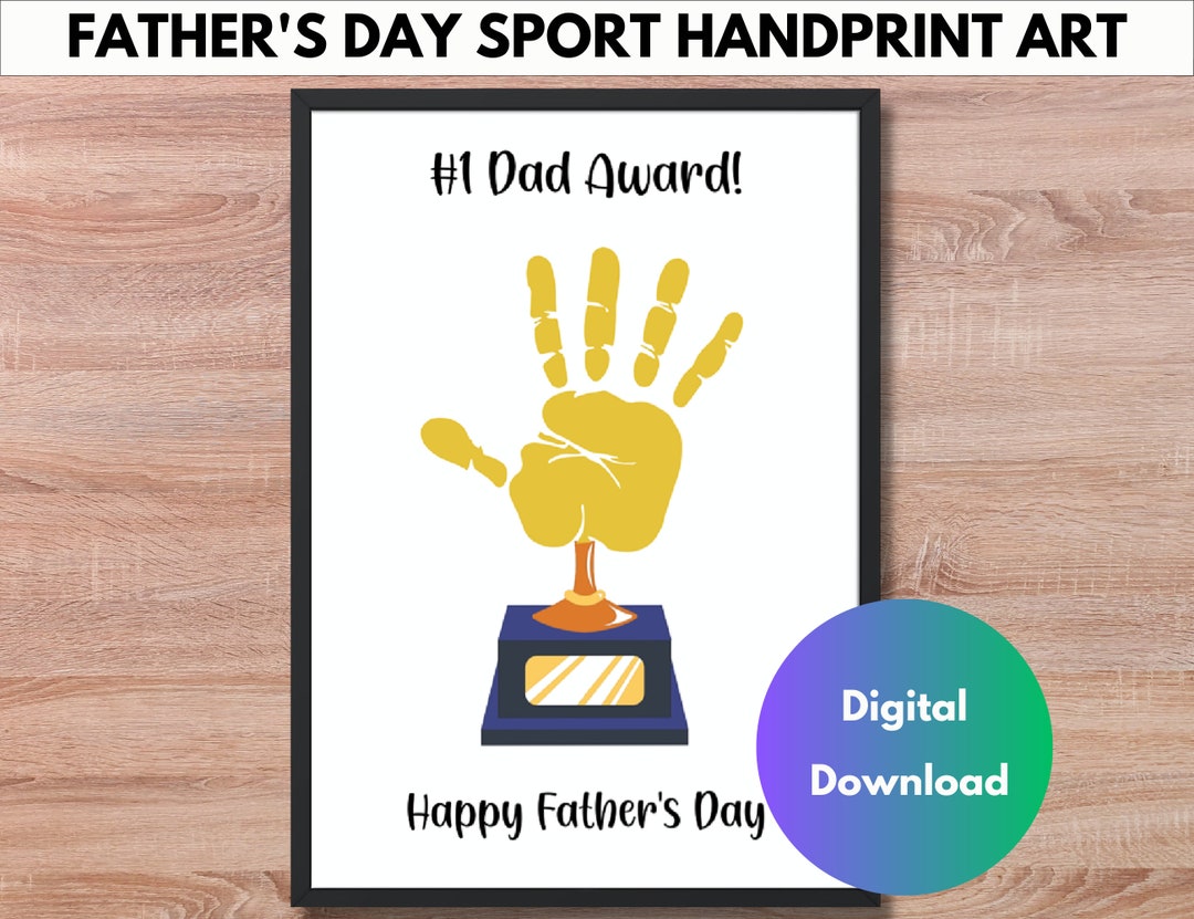 Father's Day Handprint Craft | Father's Day Craft | Father's Day Sport ...