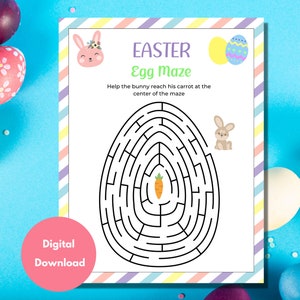 Easter Egg Maze Game | Kids Maze Game | Printable Easter Games | Family ...